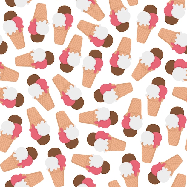 Delightful Ice Cream Cone Mosaic Pattern | Jiffy Designs