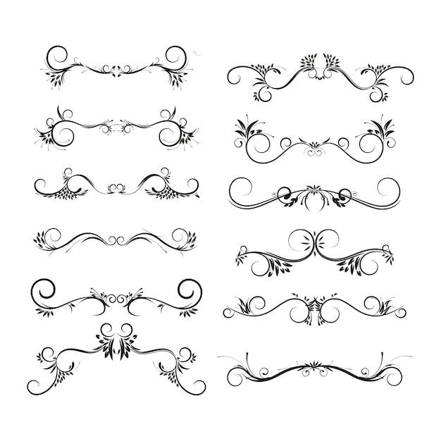 Ornate Flourish and Scroll Design Elements Collection | Jiffy Designs