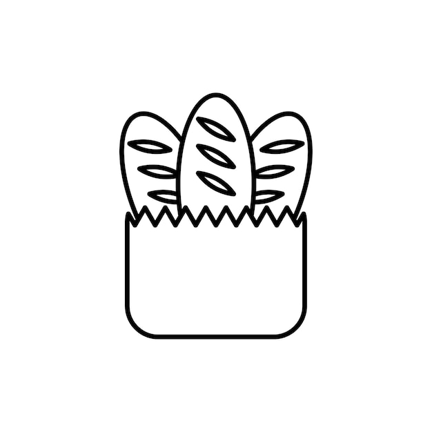 Stylized Loaf of Bread in Simple Black and White | Jiffy Designs