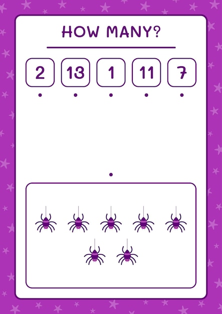 Counting Spiders on a Vibrant Purple Background | Jiffy Designs