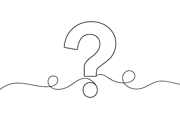 Minimalist Question Mark with Flowing Swirls and Curves | Jiffy Designs