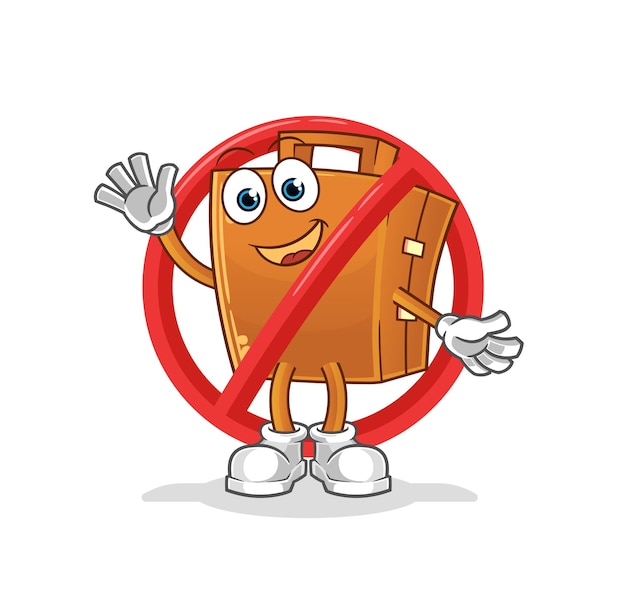 Friendly No Sign Character Waving Hands Cheerfully | Jiffy Designs