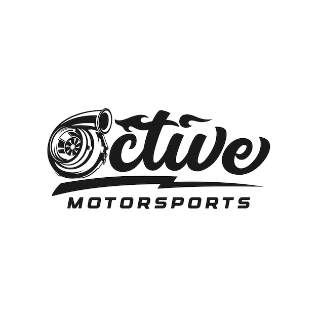 Powerful Turbocharged Motorsports Emblem with Sleek Typography | Jiffy ...