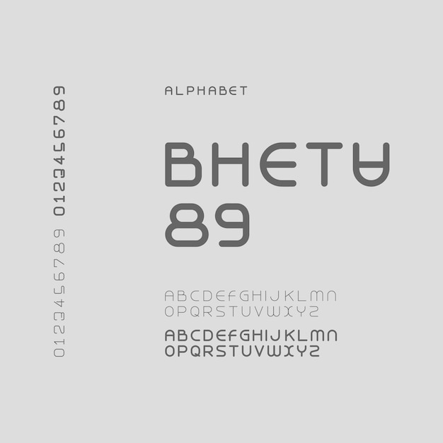 Stylized Alphabet Typography with Numerical Designation | Jiffy Designs