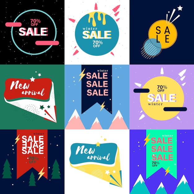 Vibrant Collection of Sale Promotion Graphic Elements | Jiffy Designs