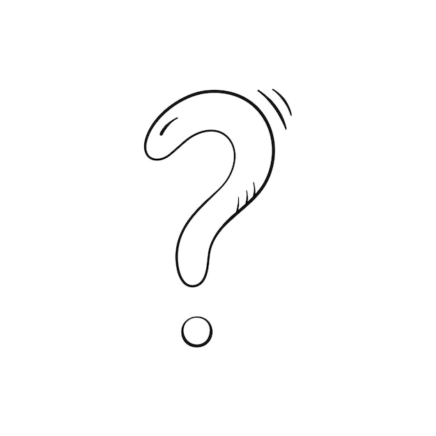 Minimalist Questioning Symbol with Flowing Lines | Jiffy Designs