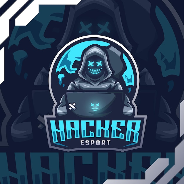 Enigmatic Hacker Mascot in Captivating Cyber Aesthetic | Jiffy Designs