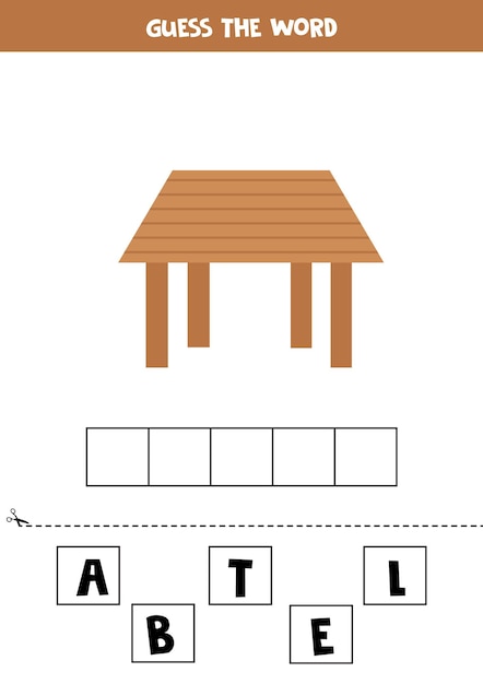 Wooden Table Revealed in Guess the Word Game | Jiffy Designs