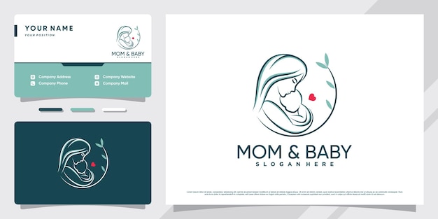Elegant Maternal Silhouette with Tender Heart Emblem | Jiffy Designs
