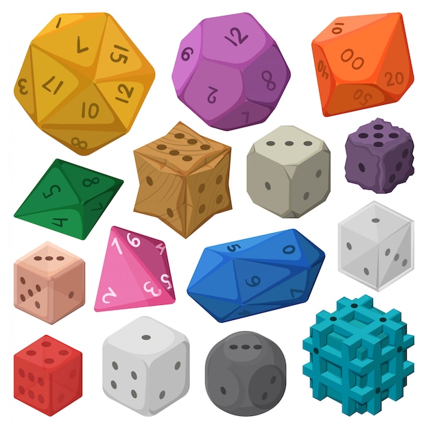 Vibrant Collection of Diverse Dice and Geometric Shapes | Jiffy Designs