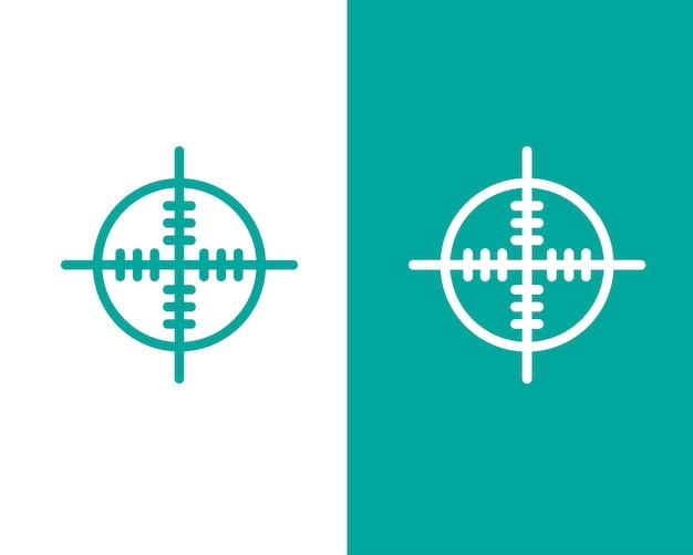 Minimalist Crosshair Icon in Teal Gradient | Jiffy Designs