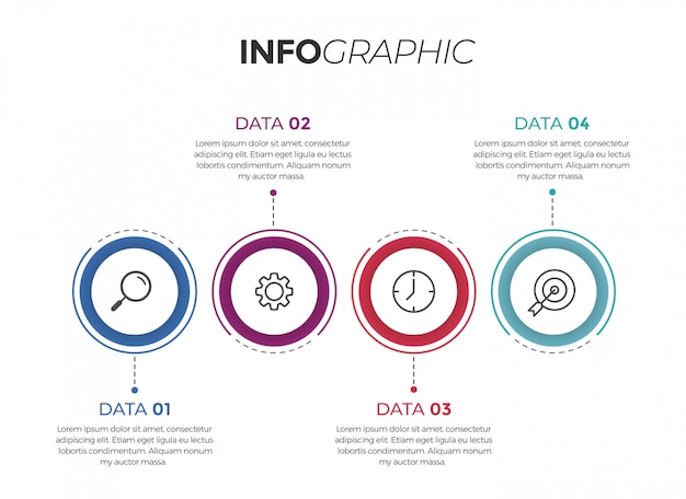 Vibrant Infographic with Circular Data Visualizations and Icons | Jiffy ...
