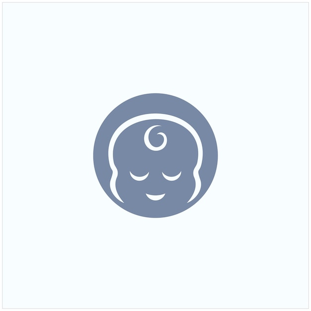 Serene Minimalist Face Icon in Soothing Gray | Jiffy Designs