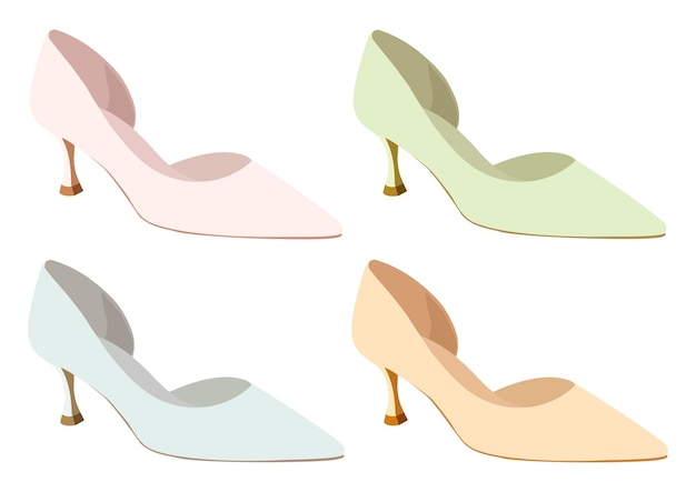 Elegant Pastel Heels in Soft Color Palette | Jiffy Designs