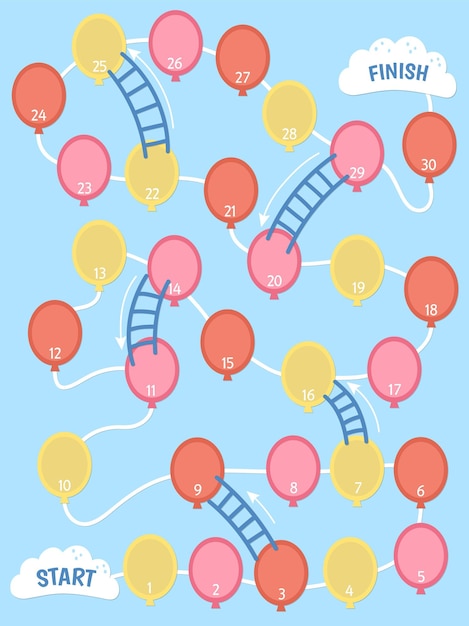 Vibrant Balloon and Ladder Game Board | Jiffy Designs
