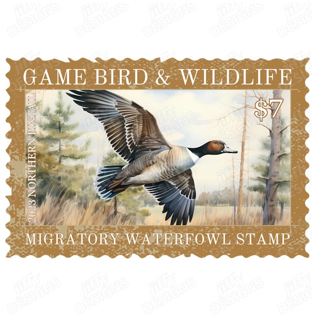 'Game Bird & Wildlife' Migratory Waterfowl Stamp Featuring Flying Duck ...