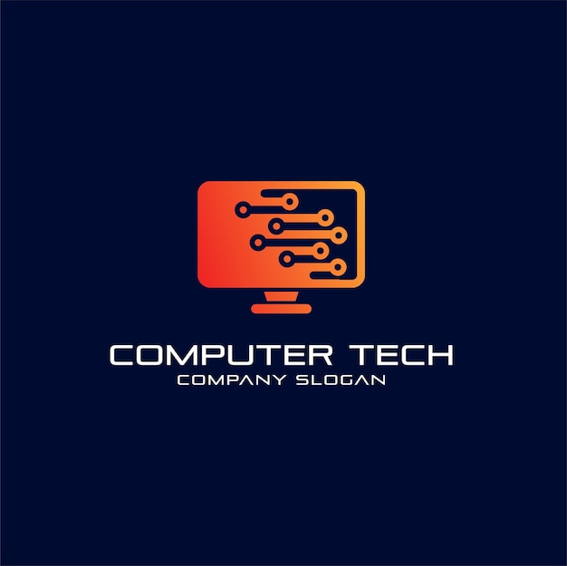 Sleek and Innovative Computer Tech Logo | Jiffy Designs