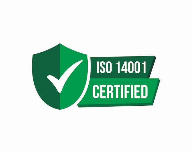 Striking Green ISO 14001 Certification Emblem | Jiffy Designs