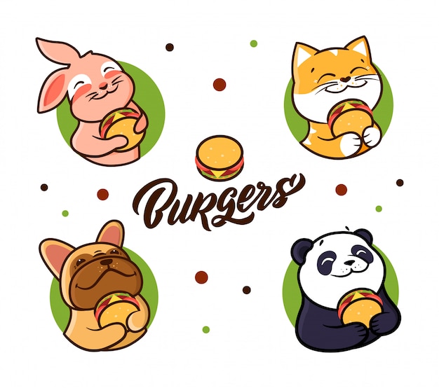 Delightful Burgers Featuring Adorable Animal Characters | Jiffy Designs