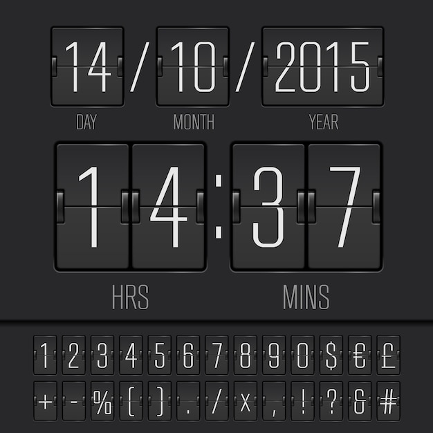 Retro Mechanical Countdown Timer on Dark Background | Jiffy Designs