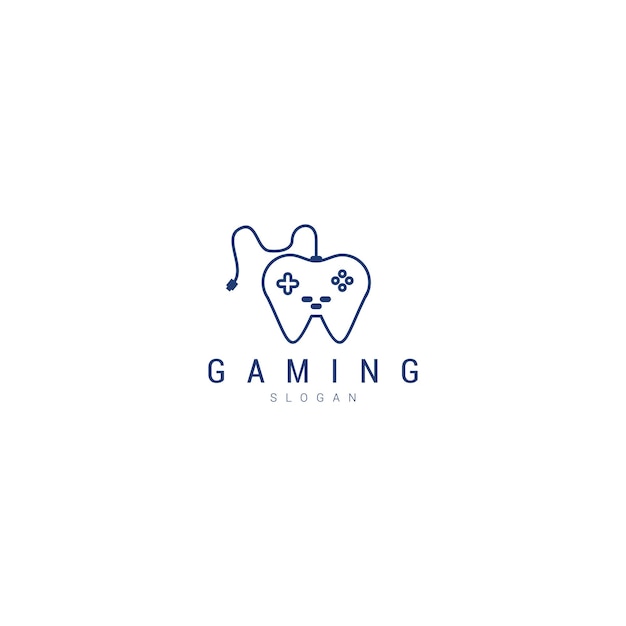 Charming Tooth-Shaped Gaming Logo with Bow | Jiffy Designs