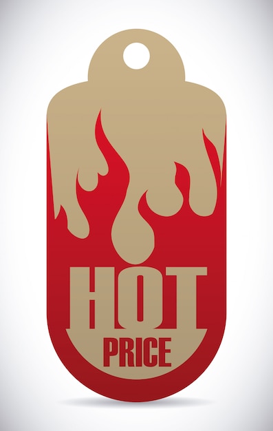 Hot Price Tag Design with Fiery Flame Motif | Jiffy Designs