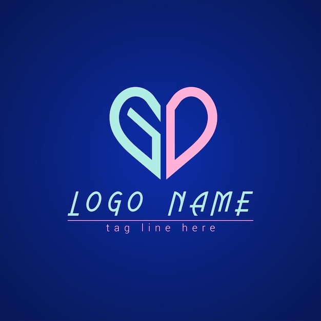 Elegant heart-shaped logo with stylized text | Jiffy Designs