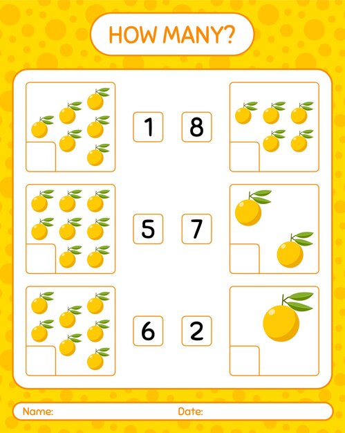 Counting Delightful Citrus Fruits in Vibrant Frames | Jiffy Designs