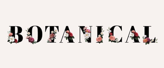 Floral Typography with 'Botanical' Text in Bold Typeface | Jiffy Designs