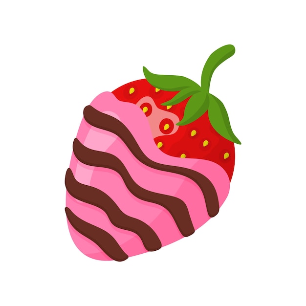 Vibrant Strawberry with Whimsical Swirl Design | Jiffy Designs