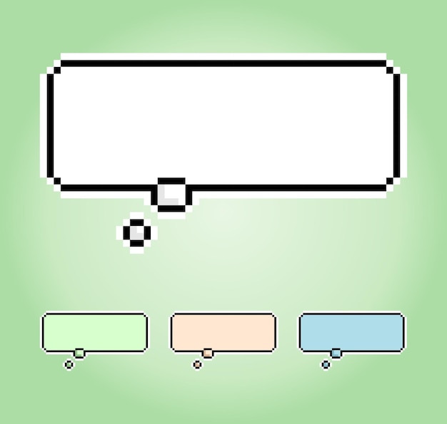 Vibrant Pixel Art Speech Bubbles in Varied Hues | Jiffy Designs