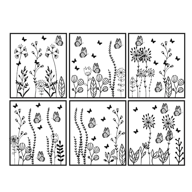 Delightful Botanical Illustrations: Diverse Nature-Inspired Elements ...