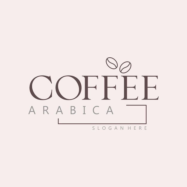 Elegant Coffee Arabica Logo with Stylized Bean Emblem | Jiffy Designs