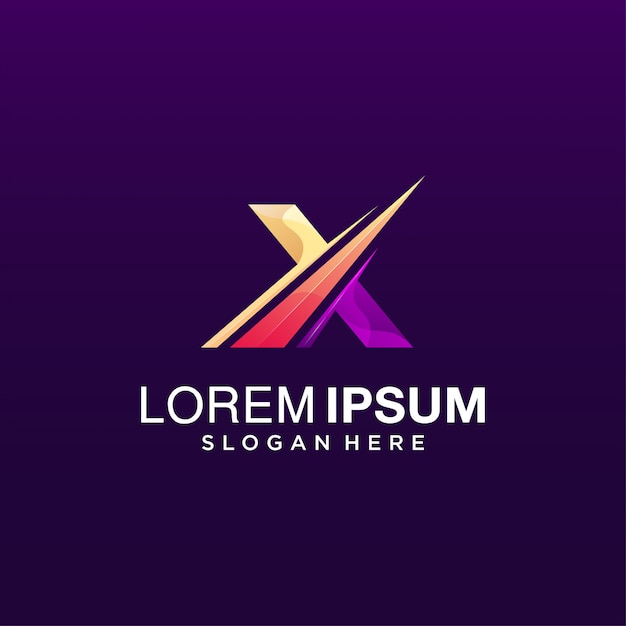 Vibrant Geometric X-Shaped Logo with Gradient Colors | Jiffy Designs