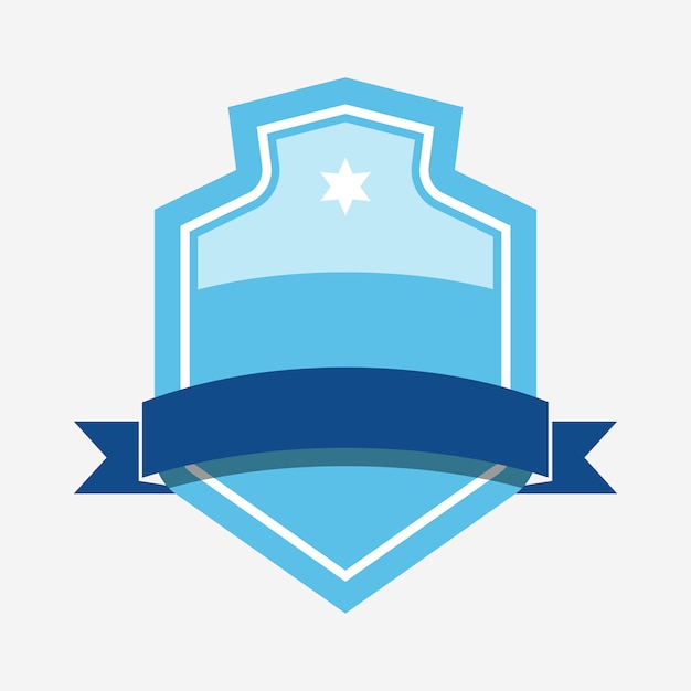 Vibrant Blue Shield with Elegant Banner | Jiffy Designs