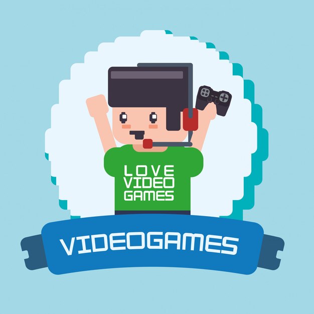 Adorable Gamer Embraces the Joy of Video Games | Jiffy Designs
