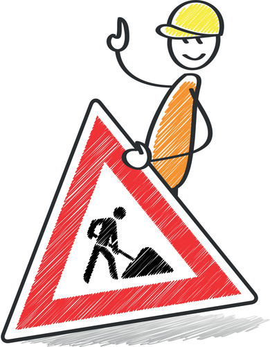 An Image Of A Warning Sign With A Stick Man | Jiffy Designs
