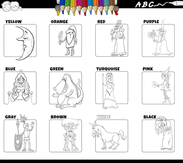 Whimsical Alphabet Characters in Vibrant Color Outlines | Jiffy Designs
