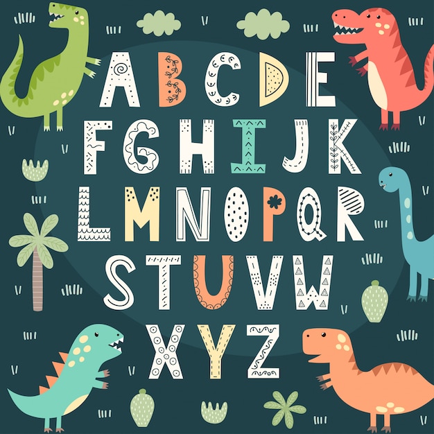 Playful Dinosaur-Themed Alphabet for Kids and Families | Jiffy Designs
