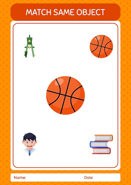 Engaging Basketball-Themed Matching Game for Kids | Jiffy Designs