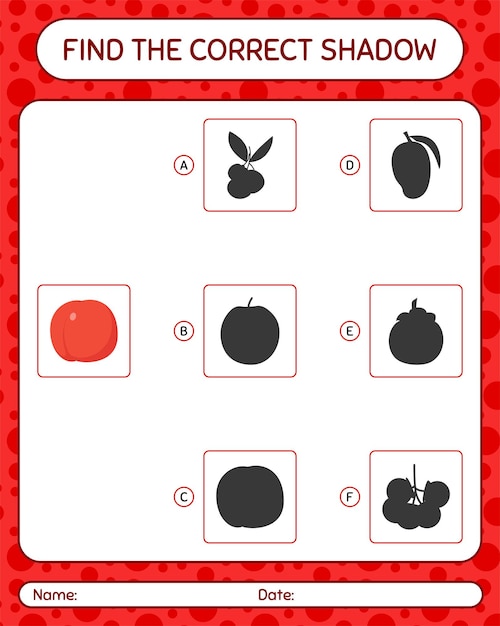 Matching Fruit Shadows: A Fun Visual Exercise | Jiffy Designs