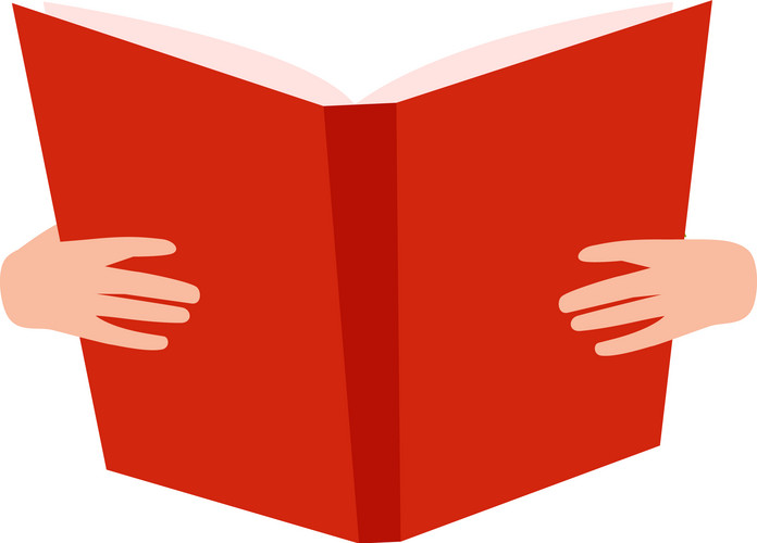 Open Book With Hands Vector Illustration In Flat Design Style Isolated ...