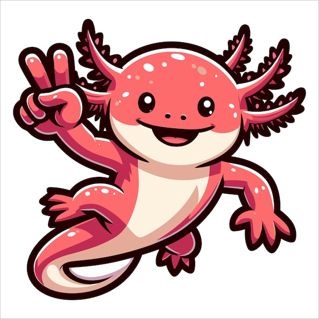 Adorable Axolotl Spreading Joyful Cheer | Jiffy Designs