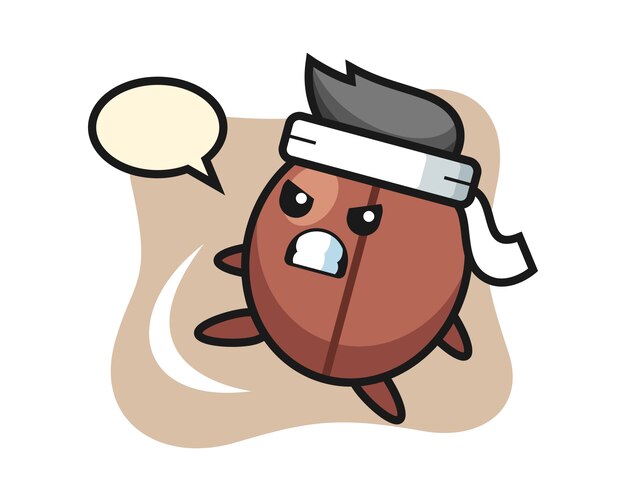 Animated Coffee Bean Character Expressing Surprise | Jiffy Designs