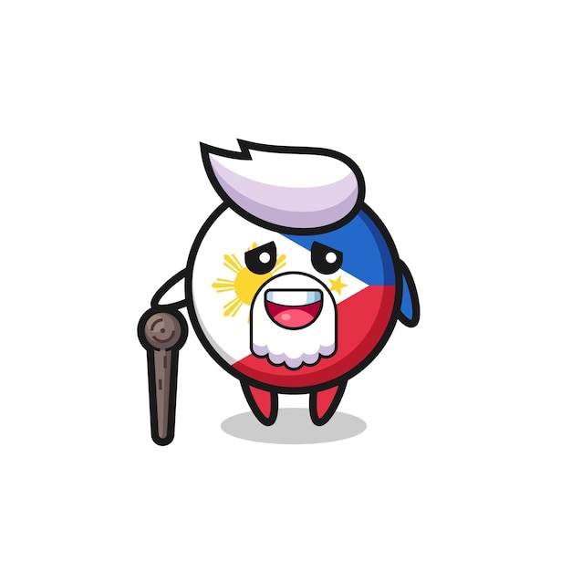 Cheerful Philippine Flag Mascot Holding a Microphone | Jiffy Designs