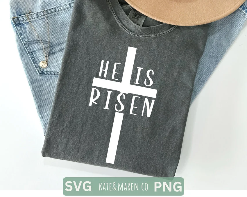 he is risen svg, easter religious svg and png, retro boho christian ...