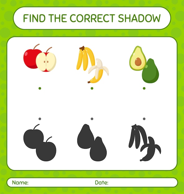 Healthy Fruit Shadows: A Fun Visual Matching Game | Jiffy Designs