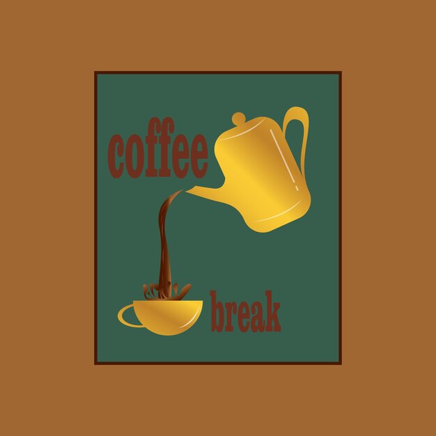 Vibrant Coffee Break Illustration with Watering Can | Jiffy Designs