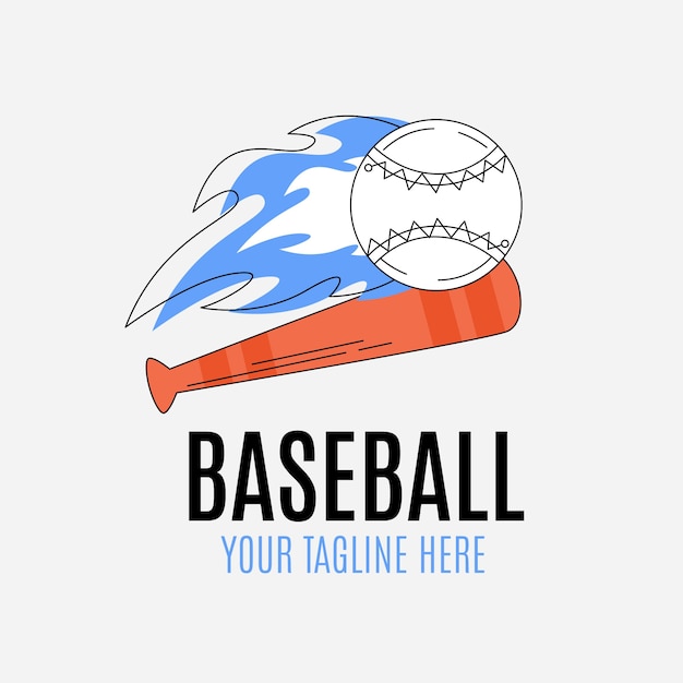 Energetic Baseball Logo with Swooshing Ball | Jiffy Designs
