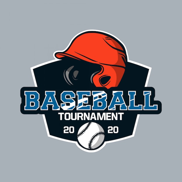 Vibrant Baseball Tournament Logo with Helmet and Ball | Jiffy Designs